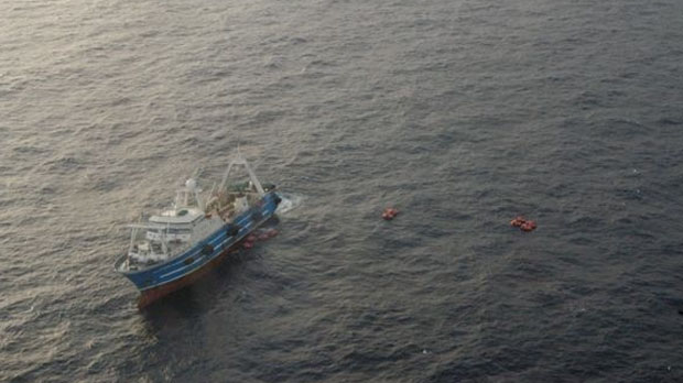 Crew saved from burning ship in Atlantic – Channel 4 News