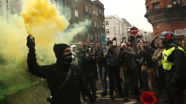 Thousands protest in London against spending cuts – Channel 4 News
