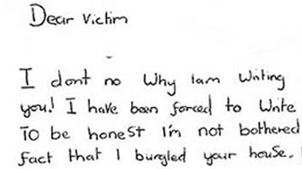 ‘Disgusting’ burglar letter mocks victim – Channel 4 News
