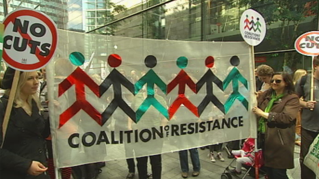 Disability rights protesters invade government building – Channel 4 News