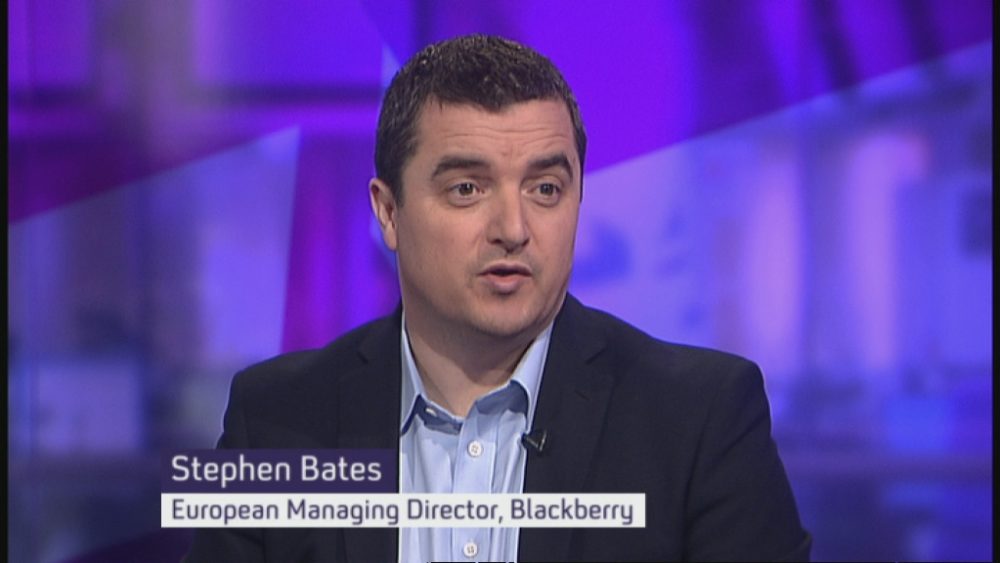 Stephen Bates, Blackberry interview – Channel 4 News