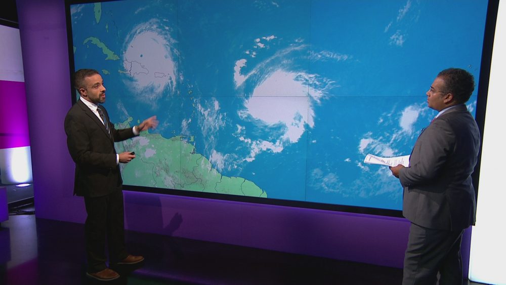Weather presenter Liam Dutton explains Hurricane Irma – Channel 4 News
