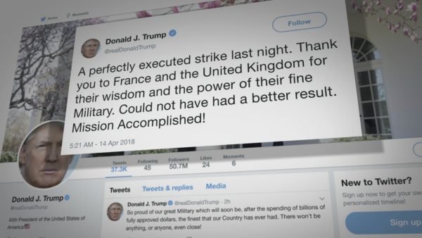 President Trump: ‘Mission accomplished’ after Syria airstrikes ...