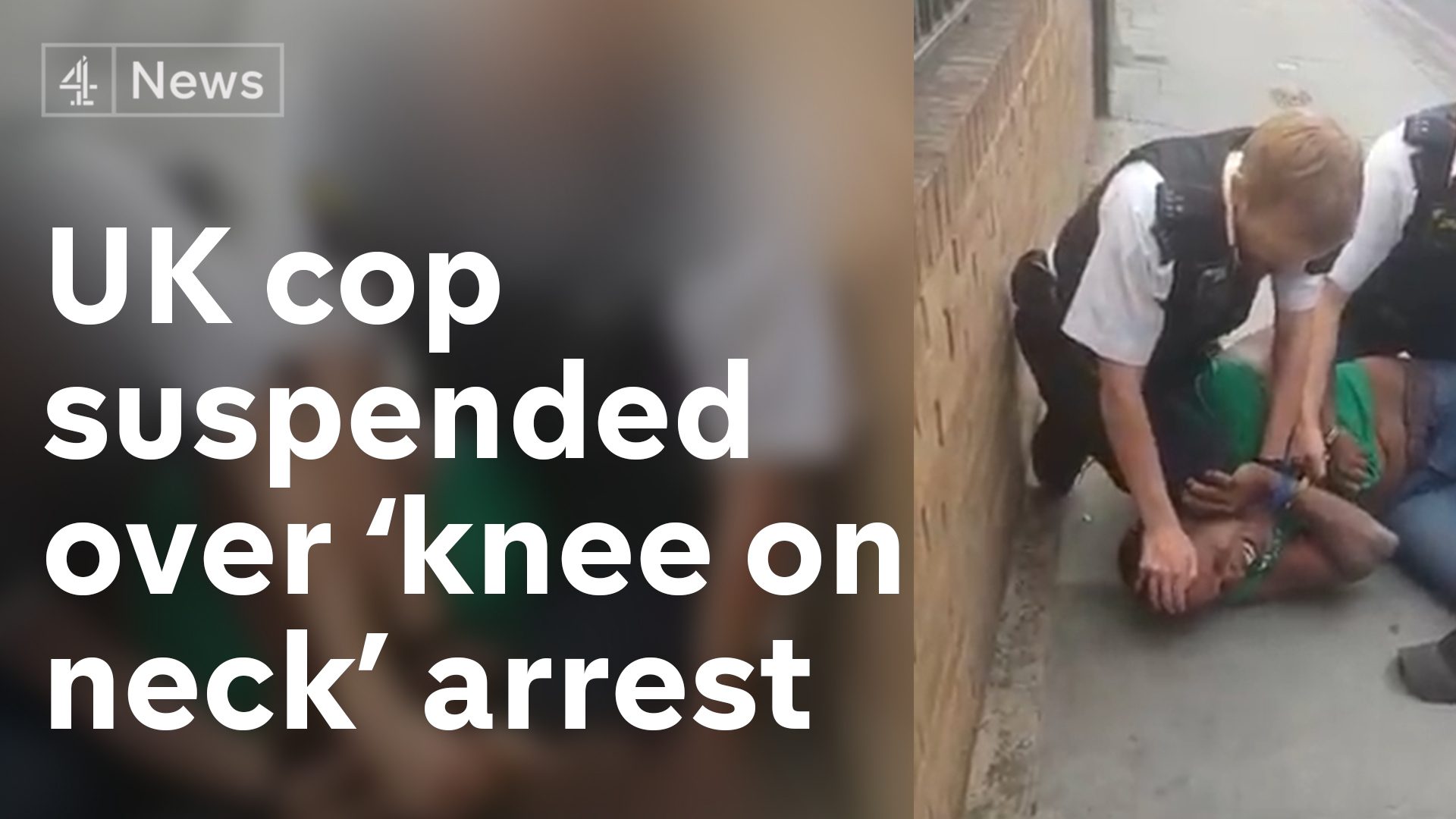 UK policeman kneels on neck of black man in London eight weeks after ...