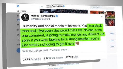 Marcus Rashford racially abused on social media – Channel 4 News