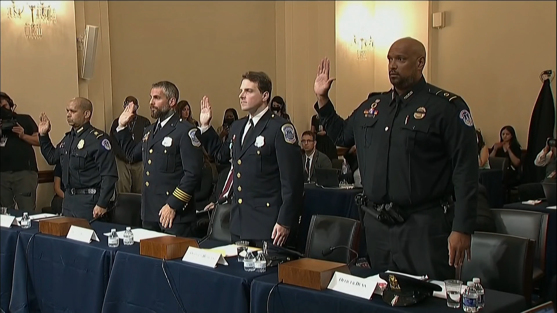 Emotional police testimony at US Capitol riot hearings – Channel 4 News