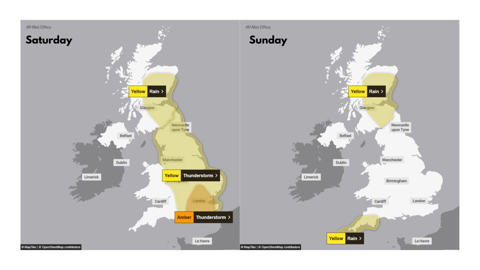 Amber warning for southeast England flash flood risk – Liam Dutton ...