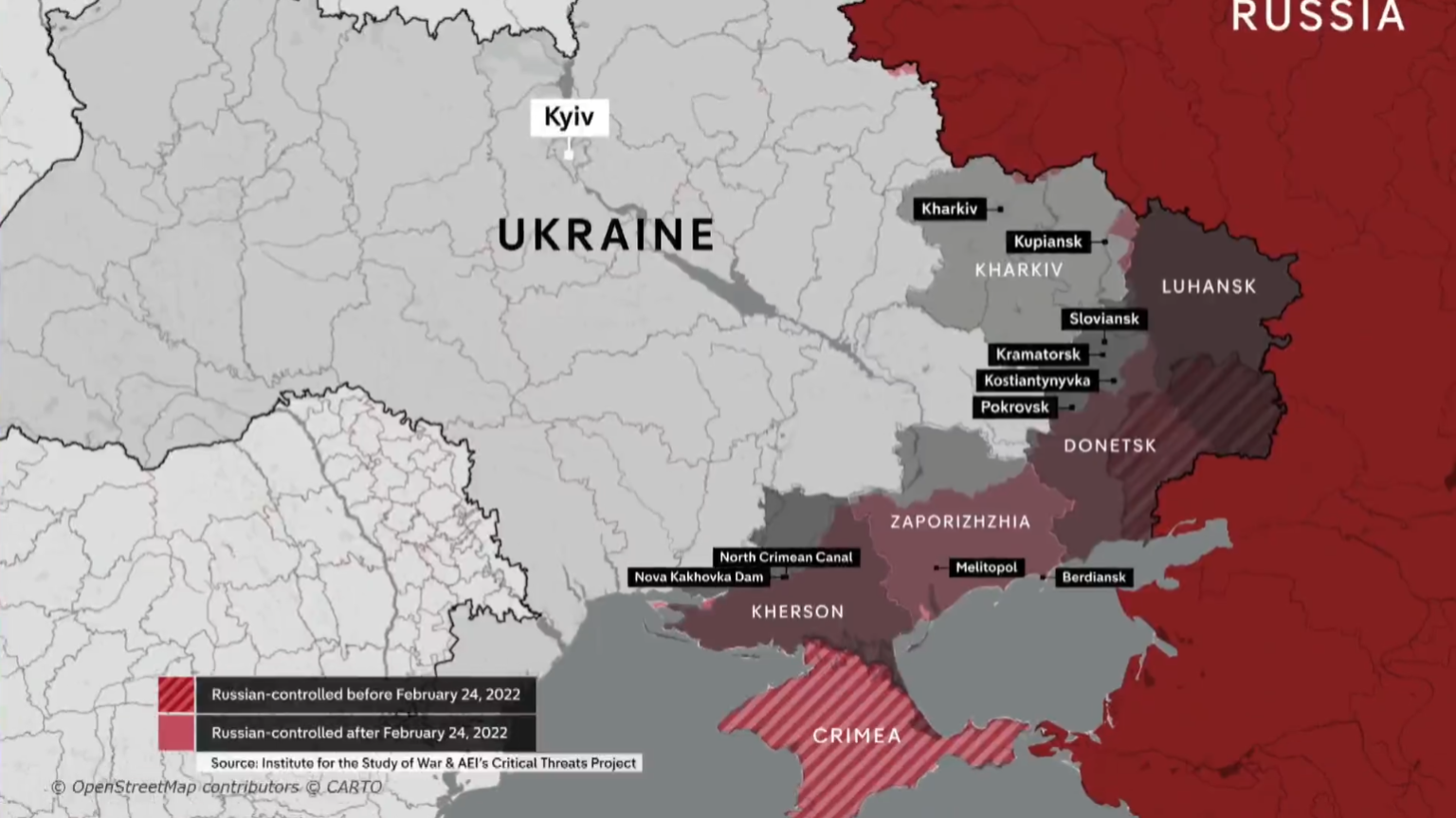 Ukraine-Russia war mapped after more than three years of full-scale ...